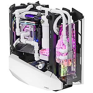 Antec Striker Aluminum and Steel ITX Computer Case, Front GPU Mount, Up to 4 x 120 mm Fan Support, USB 3.1 Type-C Ready and PCI-E Riser Included (Striker Mini)