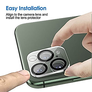 JETech Camera Lens Protector for iPhone 11 Pro Max 6.5-Inch and iPhone 11 Pro 5.8-Inch, 9H Tempered Glass, HD Clear, Anti-Scratch, Case Friendly, Does Not Affect Night Shots, 3-Pack