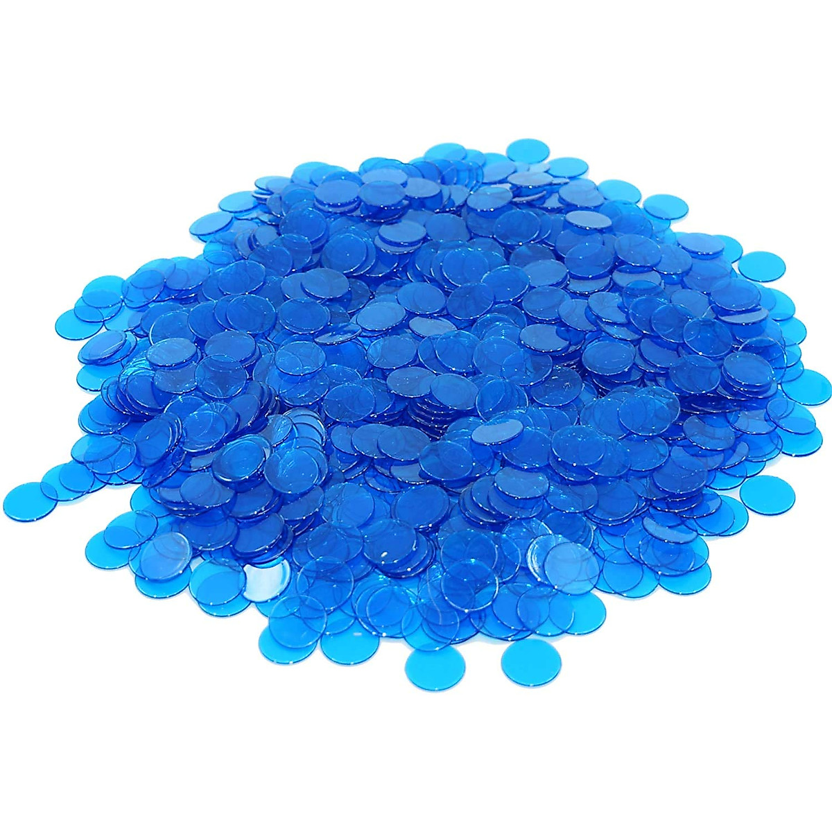 Regal Bingo Plastic Bingo Chips 500 Pcs - Clear Transparent Counters Game Chips Set for Board Game - Fun Bingo Night - 3/4 Inch Green Color