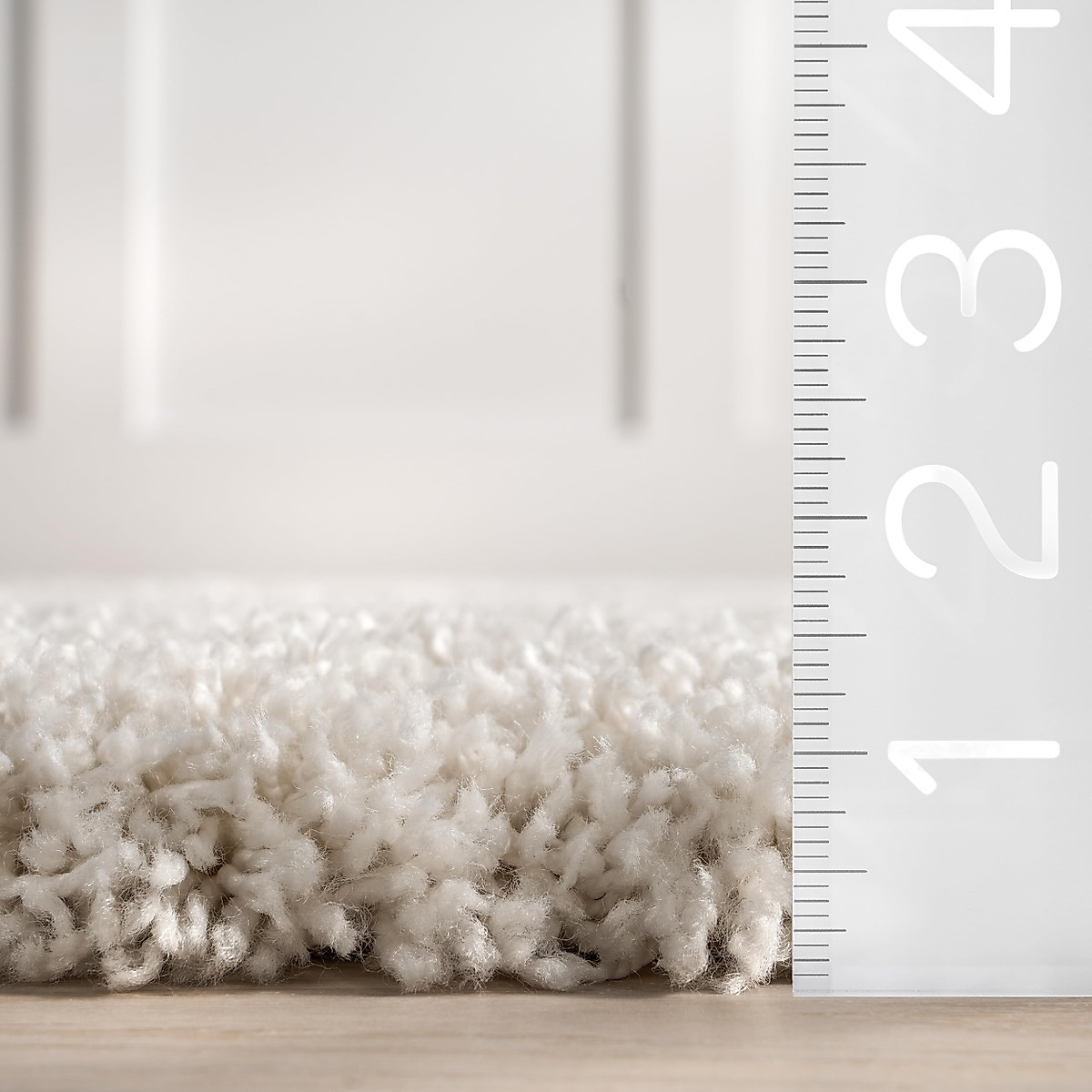 nuLOOM Gloria Abstract Shag Area Rug, 7x9, Beige