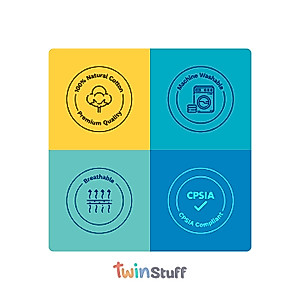 Twinstuff Womb Mates Twins Baby Bibs - 100% Soft Cotton, Unisex Twin Bib Set For Boys and Girls