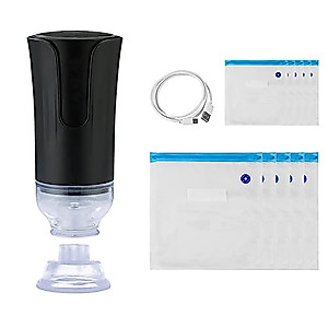 Bourge Chef Electric Handheld Vacuum Sealer & Reusable Vacuum Food Storage Bags, Mini Vacuum Pump, Portable small Vacuum Sealer Machine for Food Saver