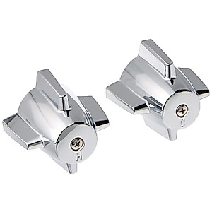 DANCO Easy-to-Install Pair of Faucet Handles for Central Brass, Chrome, 2-3/4-Inch x 2-3/8-Inch, 1-Pair (88264)