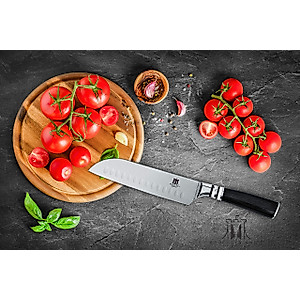 Brooklyn Knife Co. 4 Piece Set - Japanese Seigaiha Series - Etched HC Steel 8-7-7-3.5-Inch