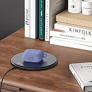 MATEPROX Compatible with AirPods 3 Case,Soft Silicone Protective Headphone Charging Cover with Keychain for Airpods 2021 3rd Generation (Lavender Purple)