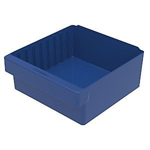 Akro-Mils 31112 AkroDrawer Stackable Plastic Storage Drawer Storage Bin, (11-5/8-Inch x 11-1/8-Inch x 4-5/8-Inch), Blue, (4-Pack)