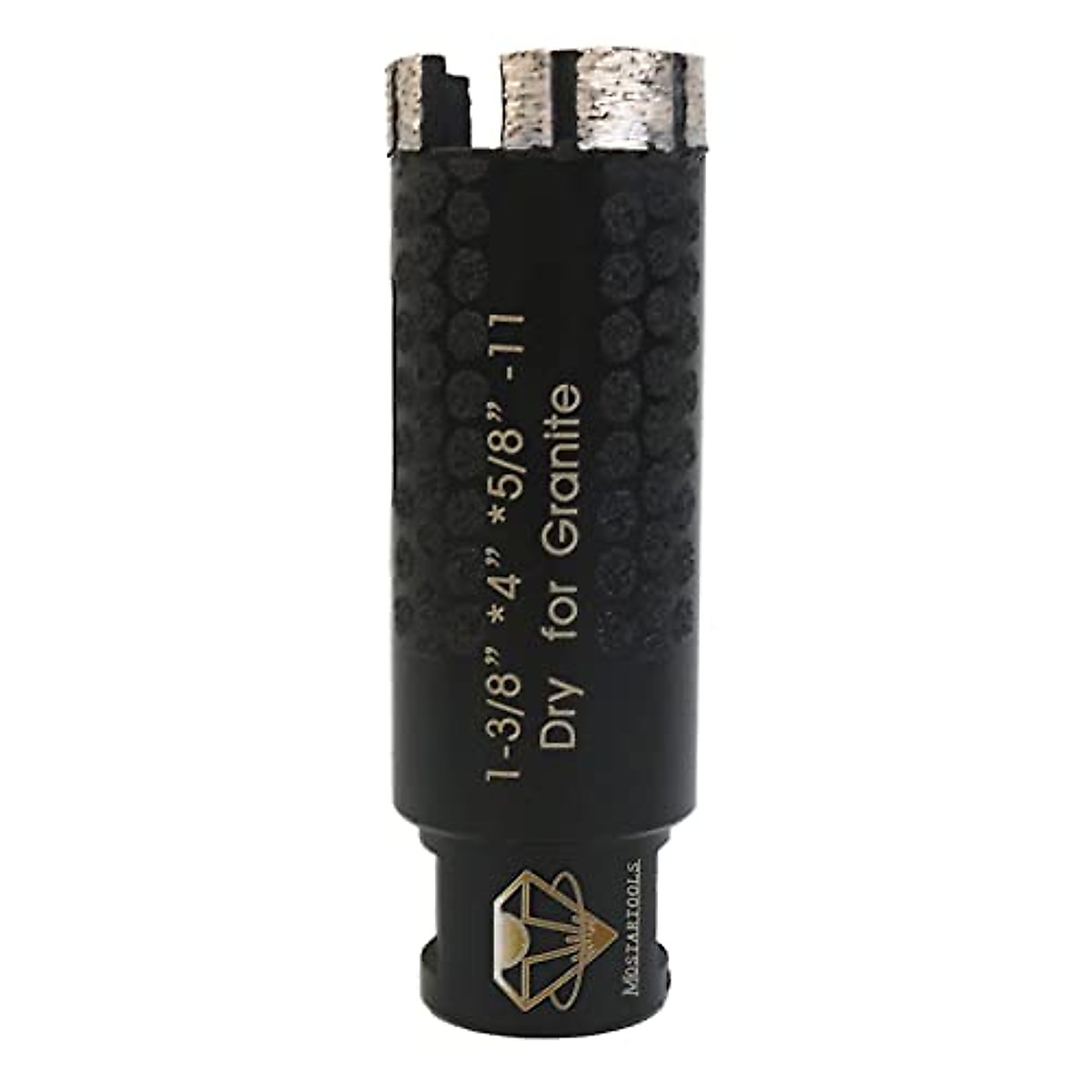 MOSTARTOOLS 1 3/8 Inch Dry Diamond Core Drill Bit with 5/8 in.- 11 in. Thread for Granite Marble Quartz Masonry Hole Saw