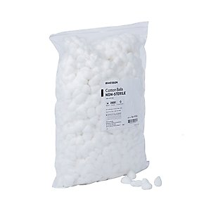 McKesson Cotton Balls [4000 Count] Bulk, 100% Pure Cotton Balls for Face, Nail Polish Remover, Makeup, Medium, 2000 Count, 2 Boxes