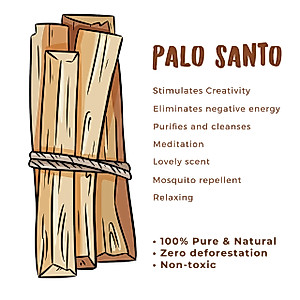 Palo Santo - 100% Natural - 20 Sticks - Sustainably Harvested - High Resin Content - EarthWise Aromatics