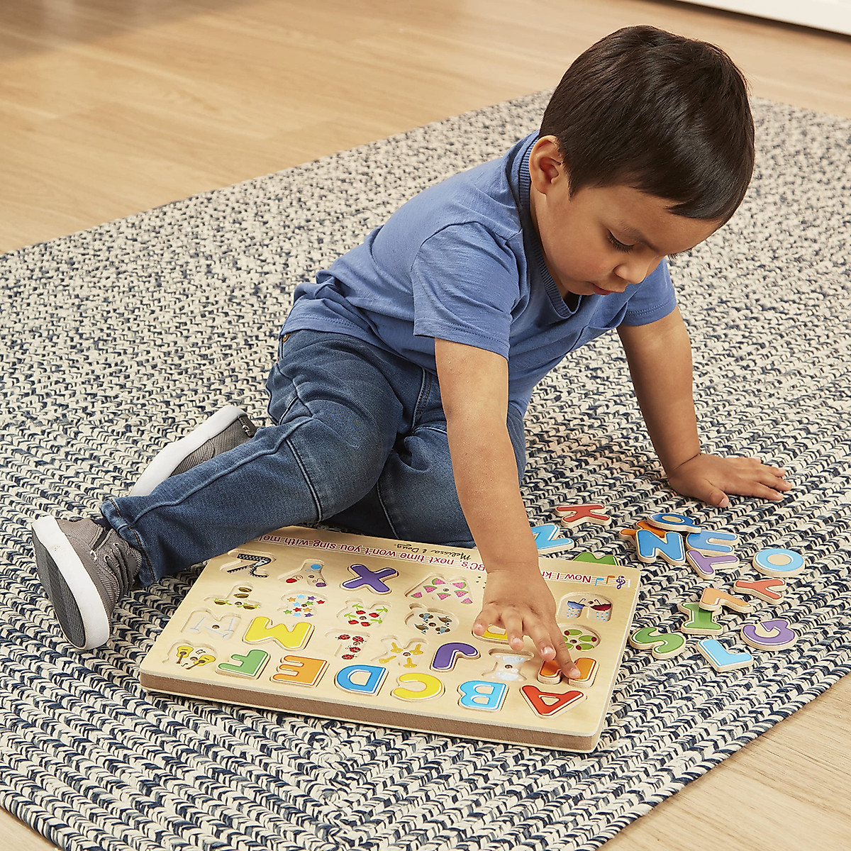 Melissa & Doug Wooden Alphabet Sound Puzzle - Wooden Puzzle With Sound Effects (26 pcs)