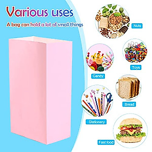 Florskoye Party Favor Bags 24 Pieces Goodie Bags, Solid Color Wrapped Candy Treat Bags Paper Gift Bags with 24 Pcs Stickers for Kids Birthday, Baby Shower, Christmas, Wedding, Party Suppliers (Plain Color)