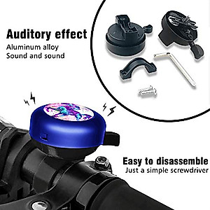 ZYCCW Customized Design Bike Bicycle Bell, Loud Long Crisp Clear Sound for Adults Kids Mountain Road Bike BMX Electric Bike (Nebula Unicorn)