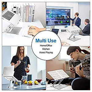 Urmust Adjustable Laptop Stand Silver+ Upgraded Version 17" Laptop Riser Silver