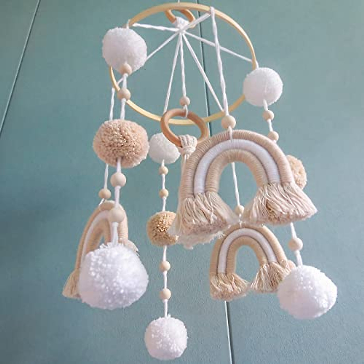 Neutral Boho Rainbow Baby Mobile for Crib Mobile Nursery DéCor