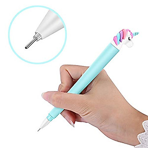 BTYMS 16pcs Cute Unicorn Gel Pen Liquid Ink Pens Office School Supplies Student Gift 0.5mm Ballpoint Pen