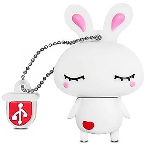 32GB USB Flash Drive Cartoon Rabbit-Shaped, BorlterClamp Cute USB Drive Thumb Drive Memory Stick for External Data Storage