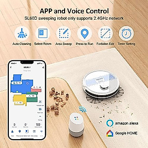 Lubluelu Robot Vacuum and Mop Combo 3000Pa, 2 in 1 Robotic Vacuum Cleaner, Lidar Navigation Laser, 5 Editable Map,10 No-go Zones, App/Alexa, Intelligent Vacuum Robot for Pet Hair, Carpet, Hard Floor