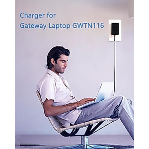 12V2A Replacement for Gateway Laptop Charger Compatible with GWTC116-2 GWTN156-11 GWTN116-1 GWNC21524 GWTC116-1 GWTN116-3 GWTN141-1 GWTN141-5 EVOO EV-C-116-5 EV-C-116-6 N11SP3 Laptop Power Supply