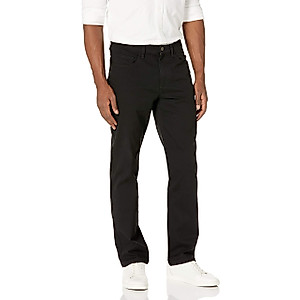 Amazon Essentials Men's Straight-Fit 5-Pocket Comfort Stretch Chino Pant (Previously Goodthreads), Black, 34W x 30L