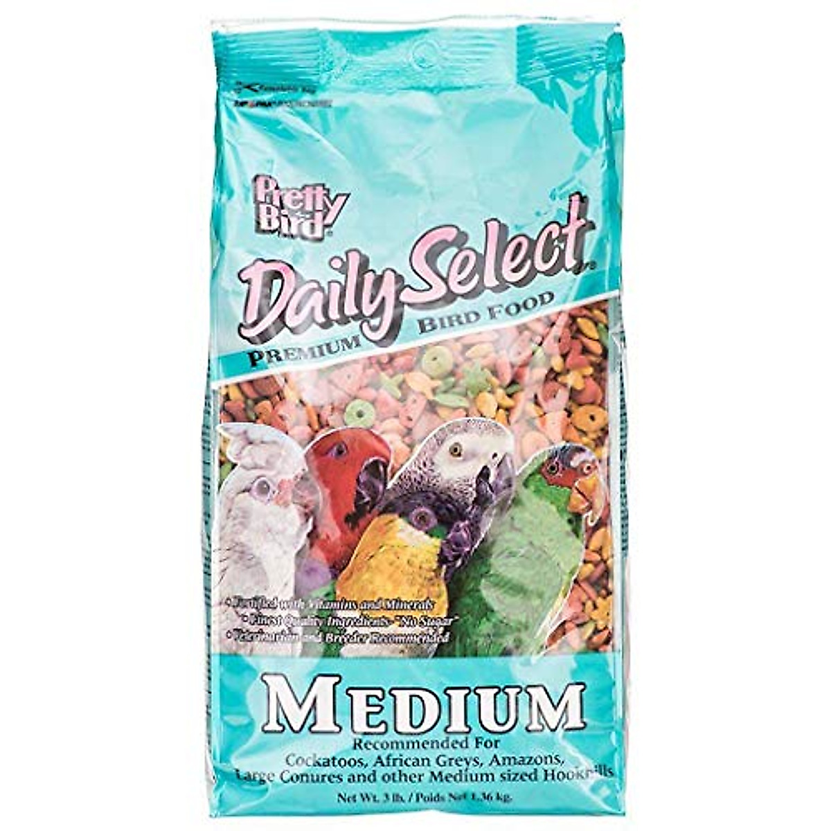 Pretty Bird International Bpb73117 3-Pound Daily Select Premium Bird Food, Medium