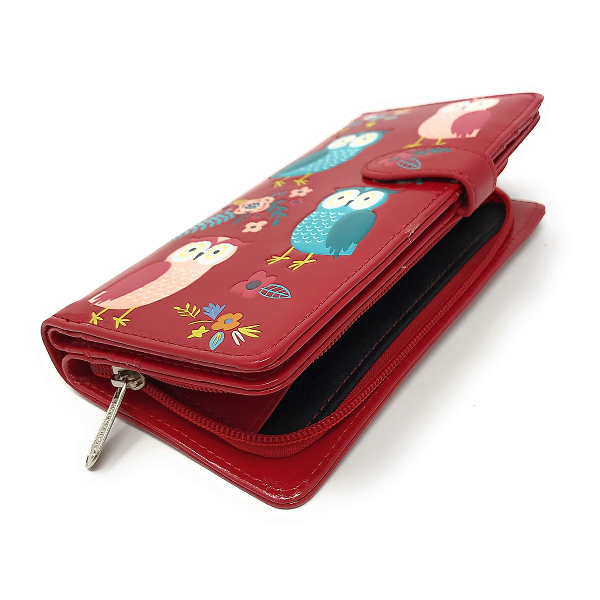Owl Garden Large Women's Wallet Red