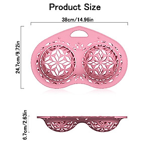 2 Pcs Lingerie Wash Bag, Silicone Delicates Bag For Washing Machine Bra Bags For Laundry Laundry Wash Bag For A-38D Cup, Maternity, Sports, Sexy Bras (Pink+Purple)