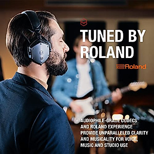 V-MODA M-200 ANC Noise Cancelling Wireless Bluetooth Over-Ear Headphones with Mic for Phone-Call, Matte Black