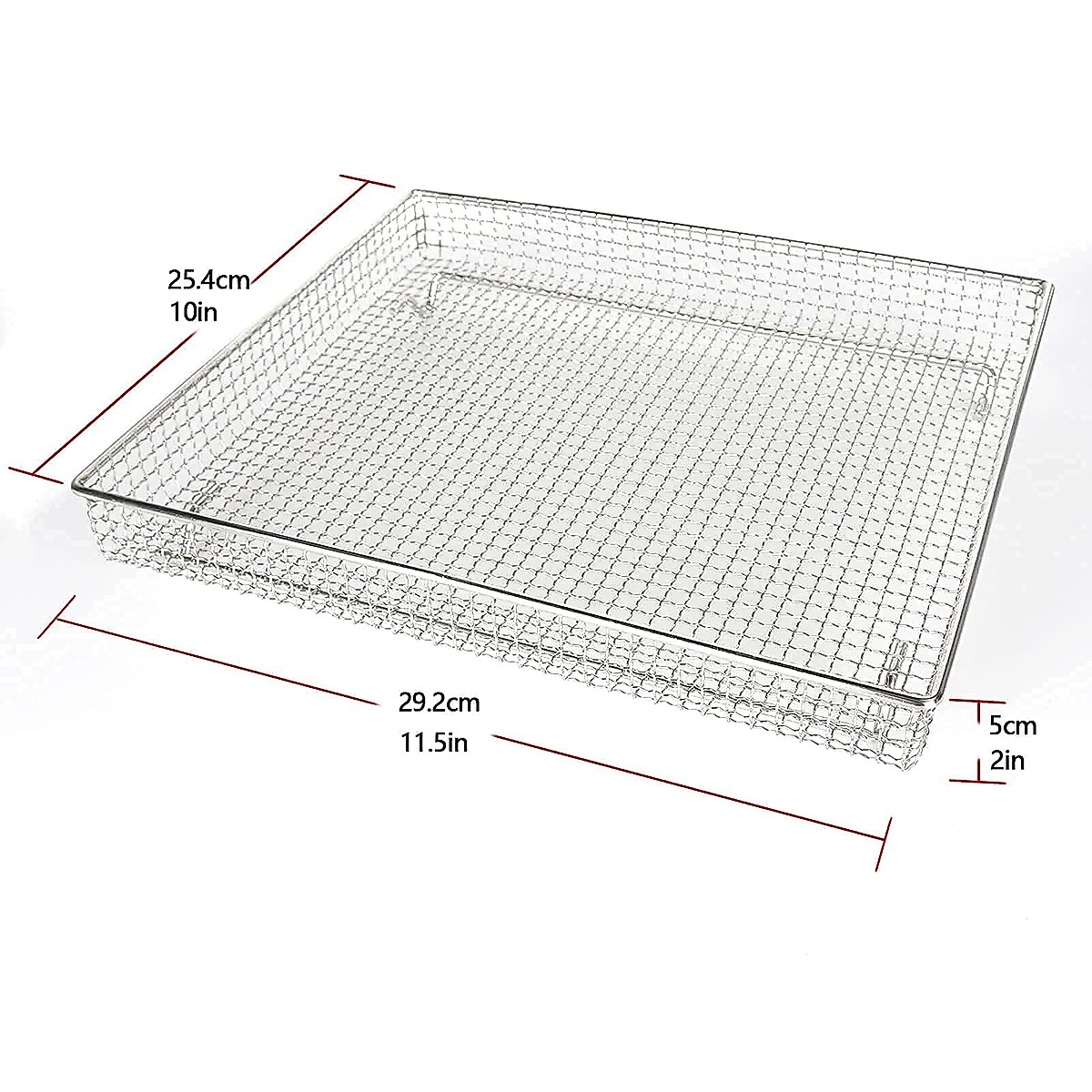 Air Fryer Basket, Compatible for Cuisinart TOA-60 Serie/TOA-65 Air Fryer, 304 Food-Grade Stainless Steel Wire Rack, Cooking and Baking for Convection Toaster Oven