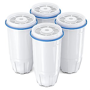 Upgraded Water Filter Replacement Fit for Zero Pitcher and Dispenser ZR-001 ZR-004 ZP-006 ZR-017, Six-Stage Filter System, Effectively Reducing Lead, Chromium, and Contaminants, 4 Packs, By BOGDA