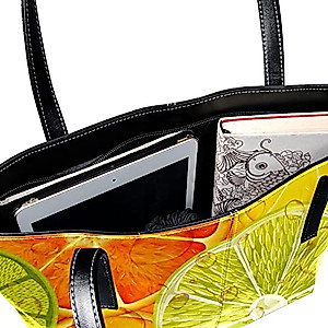 Tote Bag Women Satchel Bag Handbag Stylish Tote Handbag for Women Hobo Bag Fashion Crossbody Bag, Lime Orange Fruit