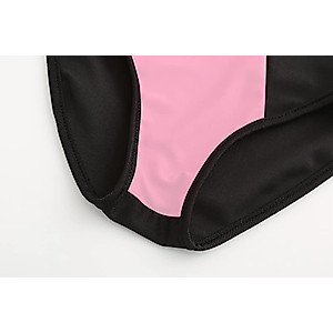 Viriber Leotards For Girls Gymnastics Girls' Activewear Dresses Gymnastics Leotards for Girls Dance Ballet Suit (130（9-10T), Black&Pink … …