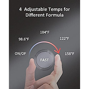 Water Warmer, HEYVALUE Baby Bottle Warmer, Formula Maker with Night Light, 4 Temperature Control & 72H Keep Warm, Detachable Tank, Instantly Dispenses Warm Water, Feed Baby More Easier and Healthier