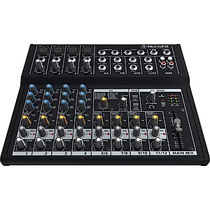 Mackie Mix12FX 12-Channel Compact Mixer with G-MIXERBAG-1212 Padded Nylon Mixer Bag & PB-S3410 3.5 mm Stereo Breakout Cable, 10 feet Bundle