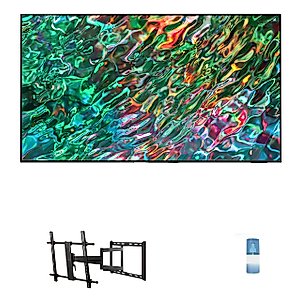 SAMSUNG QN50QN90BAFXZA 50" QLED Quantum Matrix Neo 4K Smart TV with a Walts TV Large/Extra Large Full Motion Mount for 43"-90" Compatible TV's (2022)(USED)