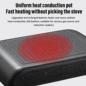 Grill Pan Square Griddle Pan Skillet , Non Stick Cast Aluminum Grilling Pan Rec Japanese Omelette Frying Pan Square Griddle Pan for Steak Breakfast Stove Tops Oven Safe(small)