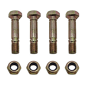 4-Pack 710-0890 Snowblowers Shear Bolts and Nuts Replaces MTD Cub Cadet Troy-Bilt 710-0890a 910-0890A SnowThrower