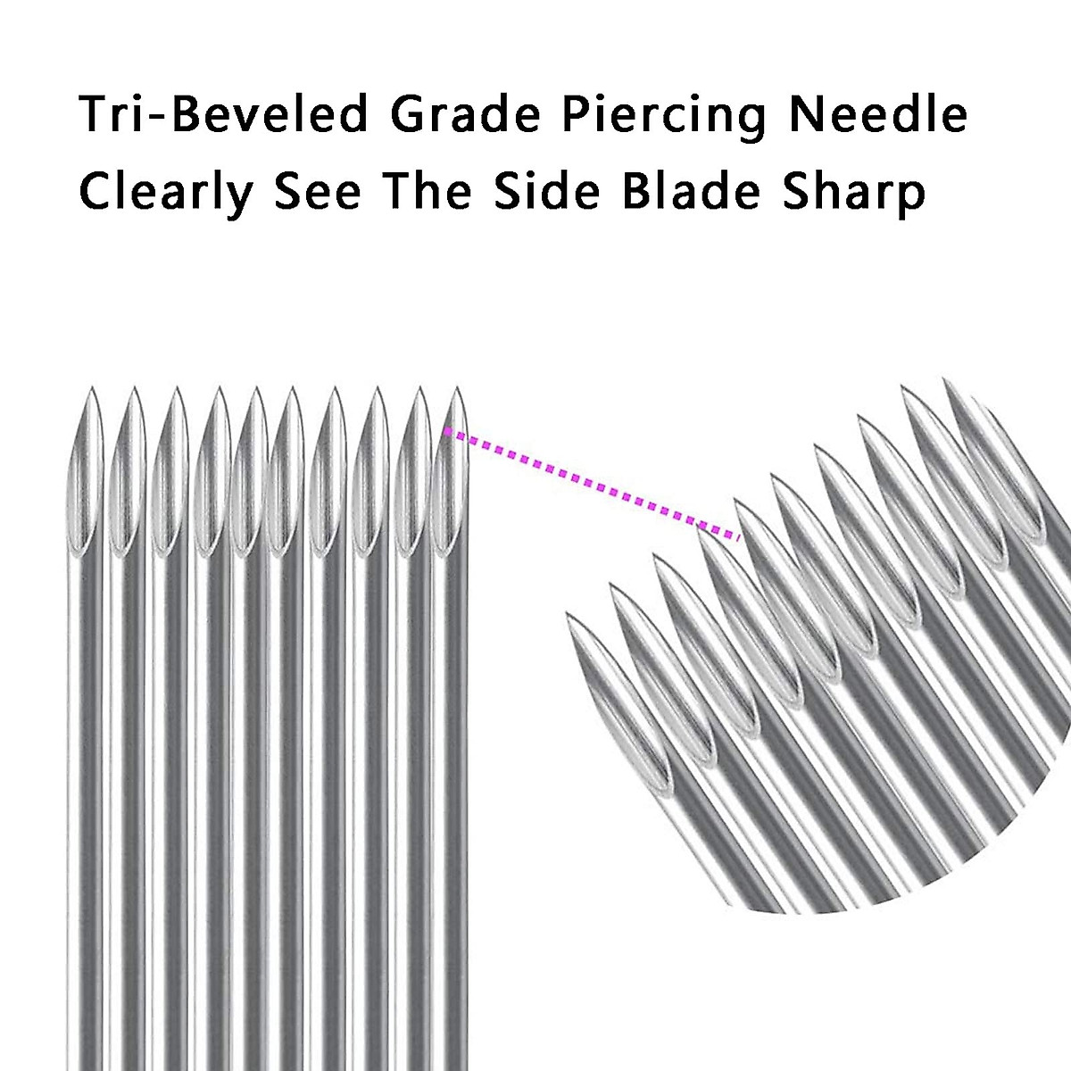 Piercing Kit,Urknall 35pcs Nose Piercing Kit 14G Piercing Needles with Piercing Clamps Stainless Steel Nose studs Nose ring for Nose Piercing Supplies