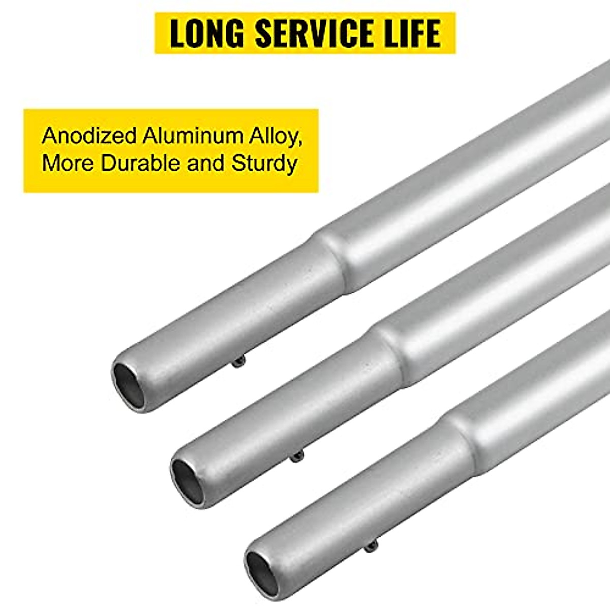 VEVOR Advertising Flag Pole, 2 x Feather Flag Bundles with Ground Spike, 16 ft Windless Flag Pole Sets with Ground Mounting Stake, 6pcs Swooper Flag Pole Kit, Sign Flag for Businesses Storefronts