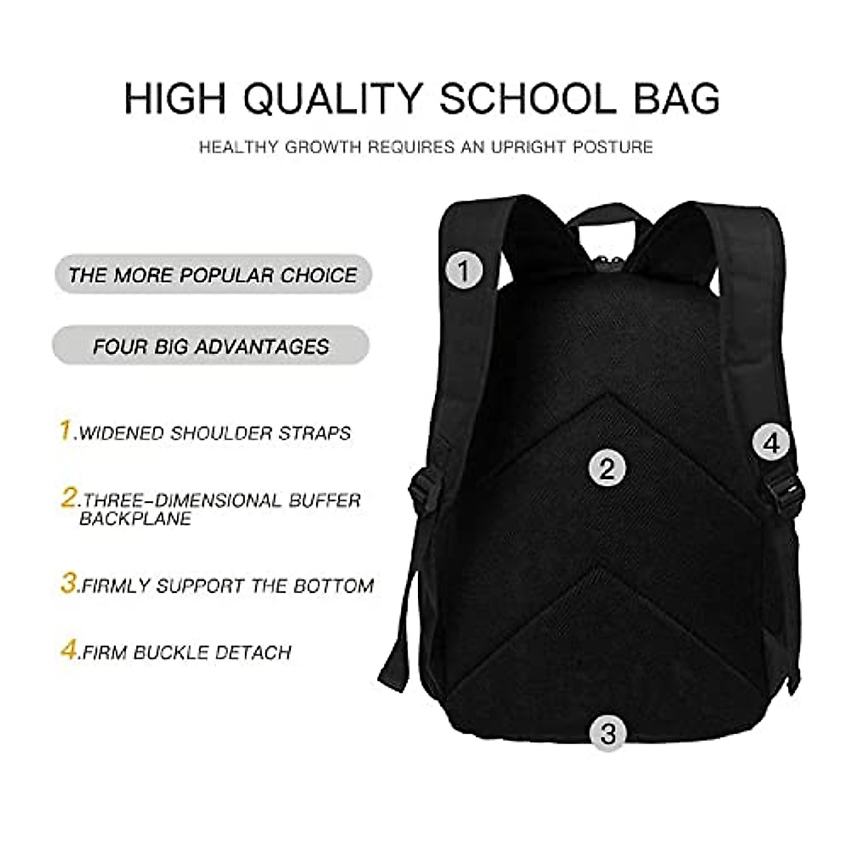 TianJie Anime Backpack for Anime Fans, 3D Print Casual Daypack Laptops Backpack College Sports Bags - 04