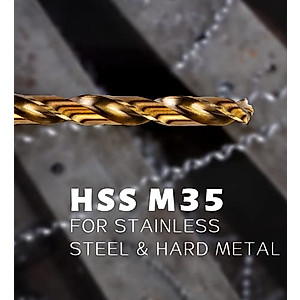 INTOO Hss Cobalt Drill Bits Set 13PCS Triangle Shank,Industry Drill bits with Golden Ratio Tip,