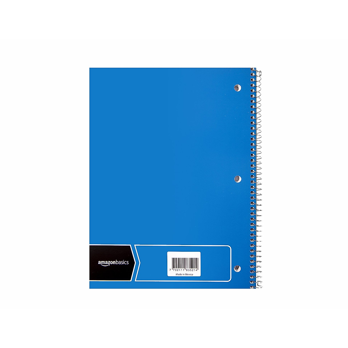 Amazon Basics Wide Ruled Wirebound Spiral Notebook, 100 Sheet - 5-Pack, Assorted Solid Colors