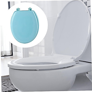 KUYYFDS Blue Toilet Seat EAV U-Shaped Waterproof Round Toilet Seat Minimalist Style Thickened Colored Toilet Seat for Standard Toilets Bathroom Home Kitchen Tools