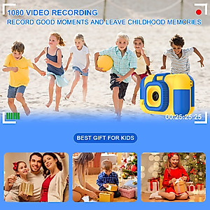 Kids Camera, Upgrade 1080P HD Camera for Kids with 32GB Card, 40MP Kids Digital Camera for Boys Girls Age 3-12, Perfect Christmas Birthday Festival Gifts for Toddler