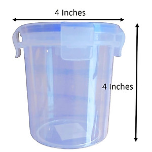 Overnight Oats Container with Lids (pack of 4) 17 oz Plastic Jar with Lid Container Portable Cereal and Milk Storage Jars Vegetable and fruit Salad Storage