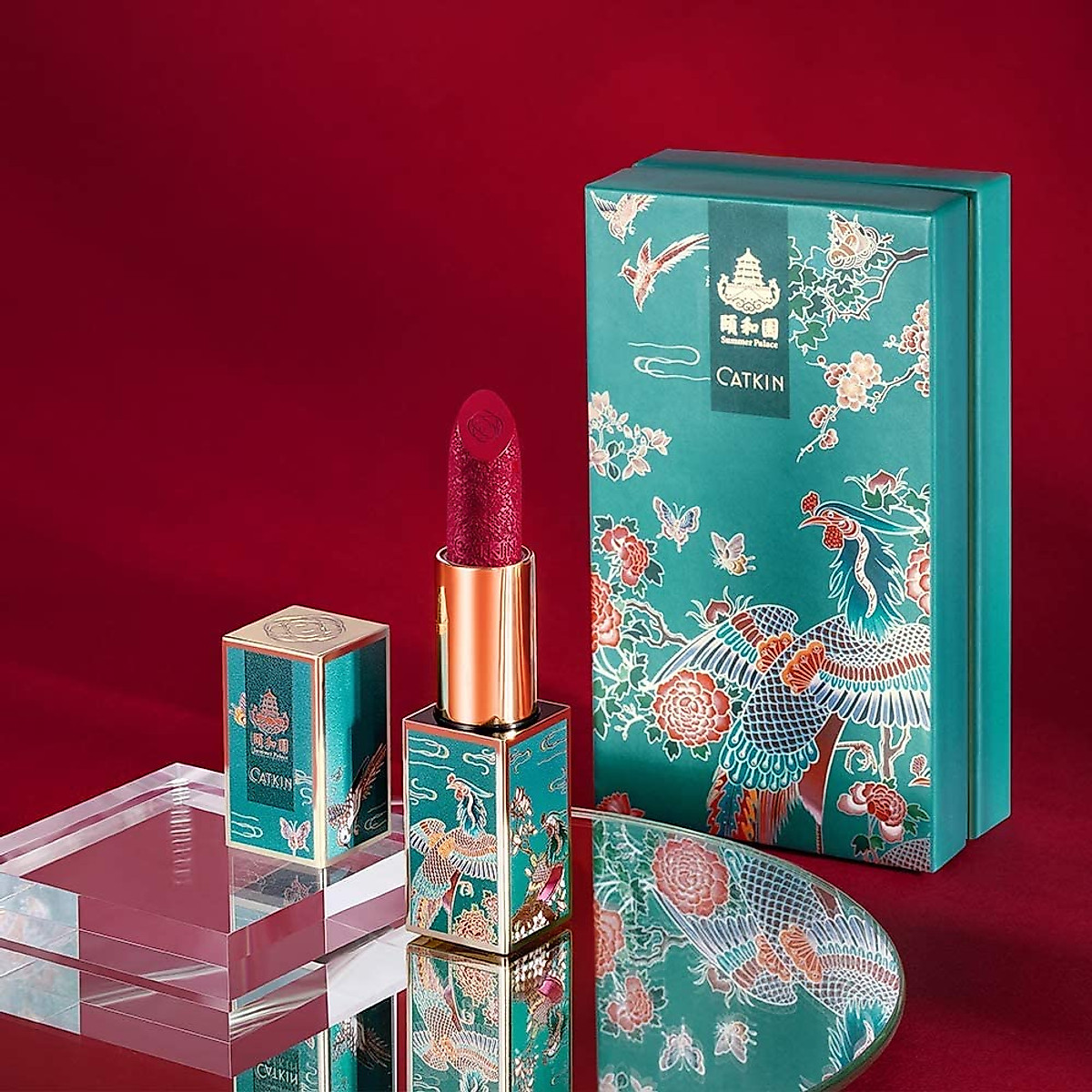 Catkin Rouge Matte Lipstick, Waterproof Long Lasting Satin Moisturizing Smooth Soft 0.13 Ounce-Chinese Style (CR139)