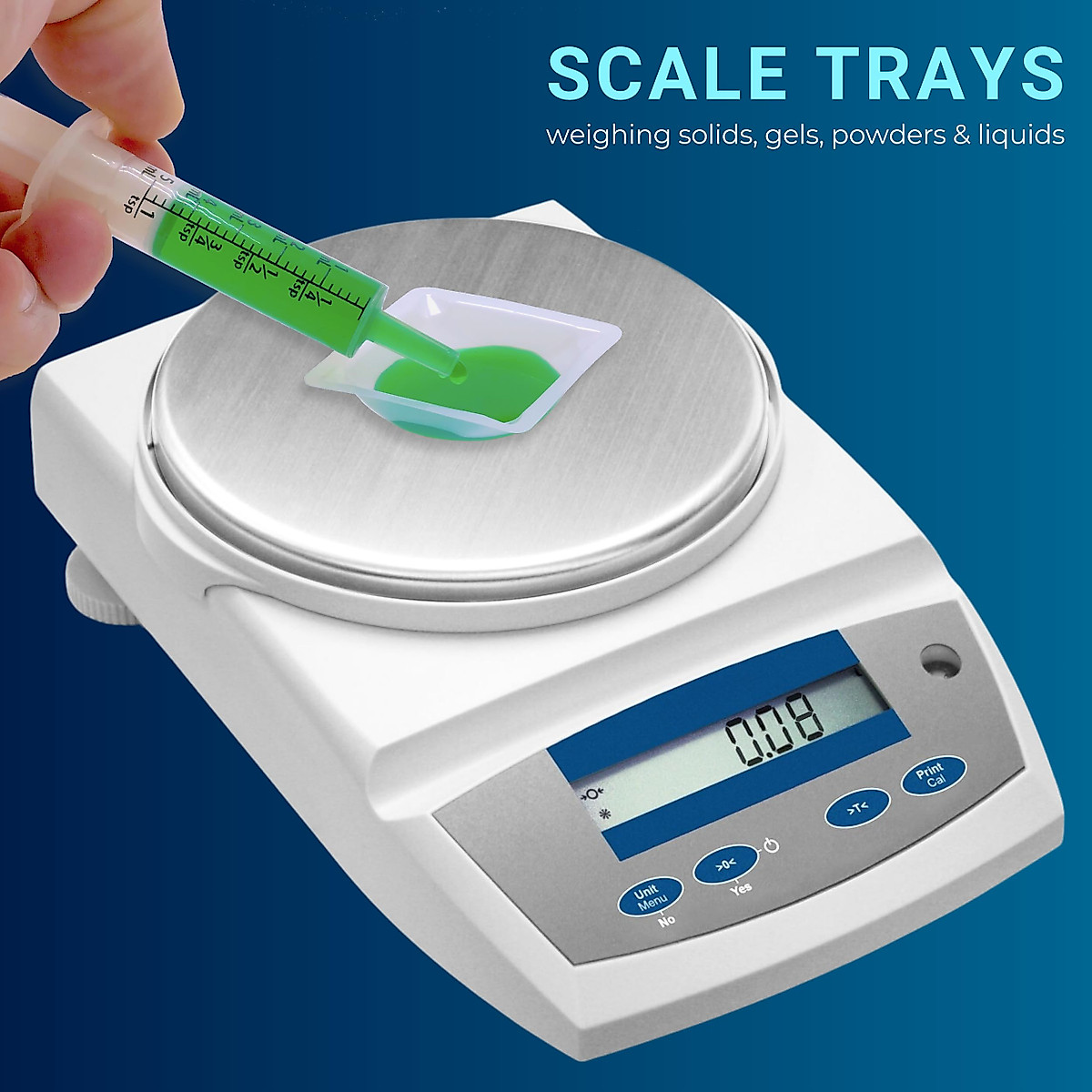 Weigh Boats Small - 125 Pack 7ml Plastic Disposable Trays for Scale, Square Weighing Dishes for Powder Weight, Crafts, Food Samples - Mini Pour Boat Tray, Anti-Static Lab Dish Container