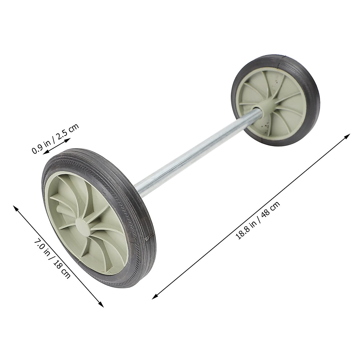 DOITOOL Garbage Can Replacement Wheels - Trash Can Wheels and Axle - Trash Garbage Bin Wheels Replacement for Garbage Can Outdoor,Garden Street Patio Trash Can (Wheel Color Random)