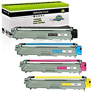 greencycle Black and Color Toner Cartridges (4 Pack) Compatible for Brother TN221 TN225 Work with HL-3140CW HL-3170CDW MFC-9130 MFC-9330 MFC-9340 Printers