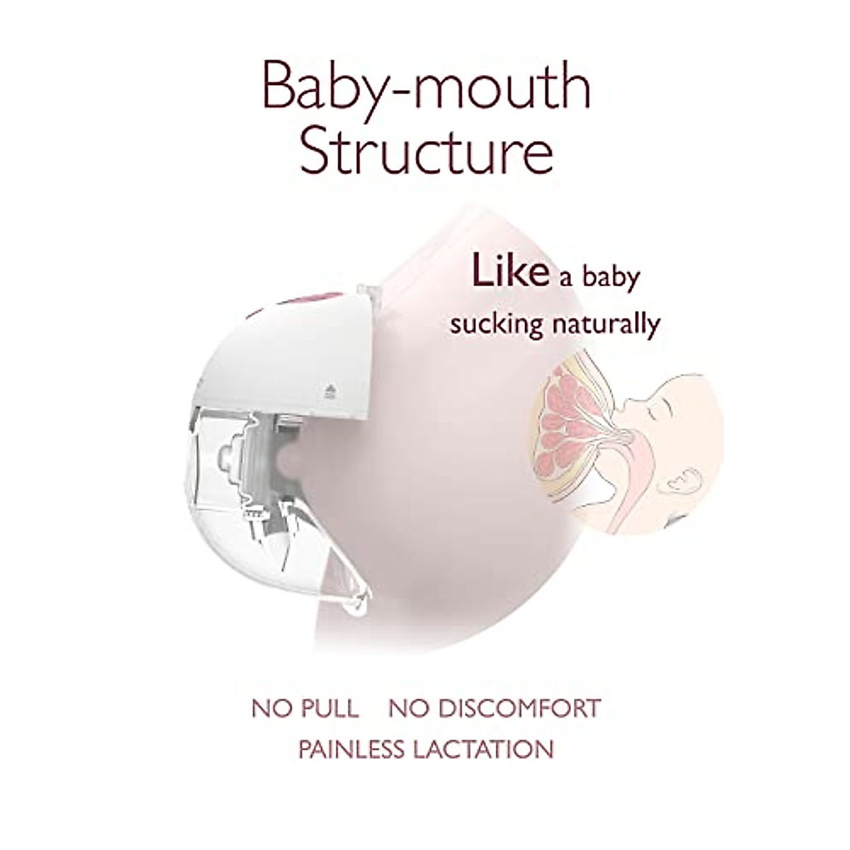 Momcozy M5 Hands Free Breast Pump, Double Wearable Breast Pump of Baby Mouth Double-Sealed Flange with 3 Modes & 9 Levels, Electric Breast Pump Portable - 24mm, 2 Pack Cozy Red