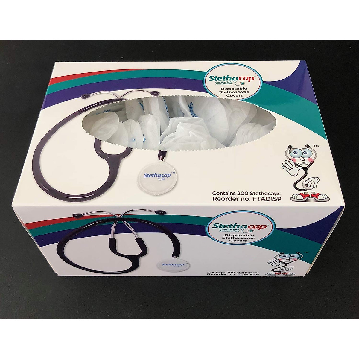Stethocap Disposable Stethoscope Covers Box of 200 Covers.